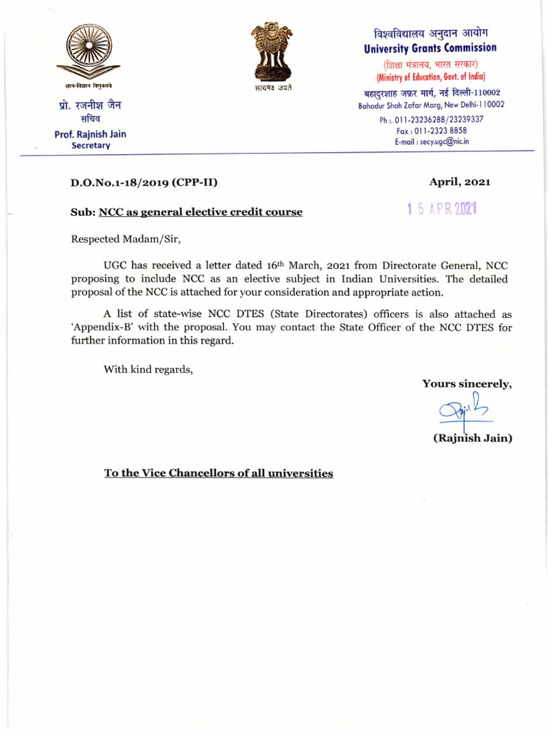 UGC Circular | PDF