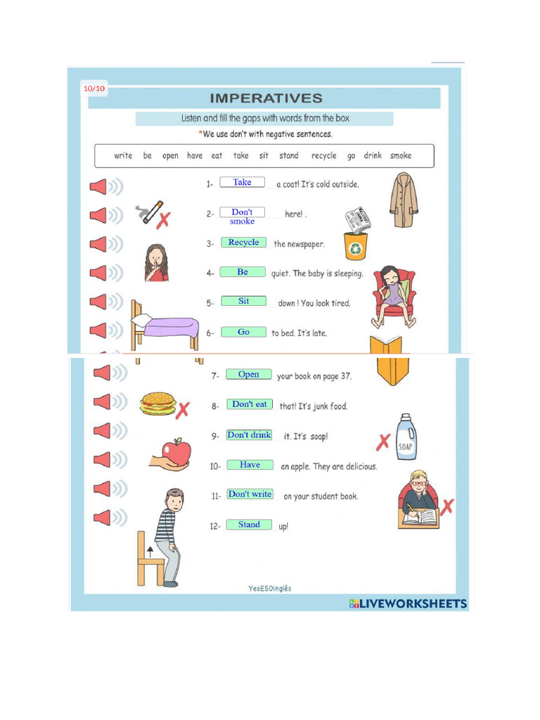MOISÉS García Hidalgo - The Imperative form. | PDF