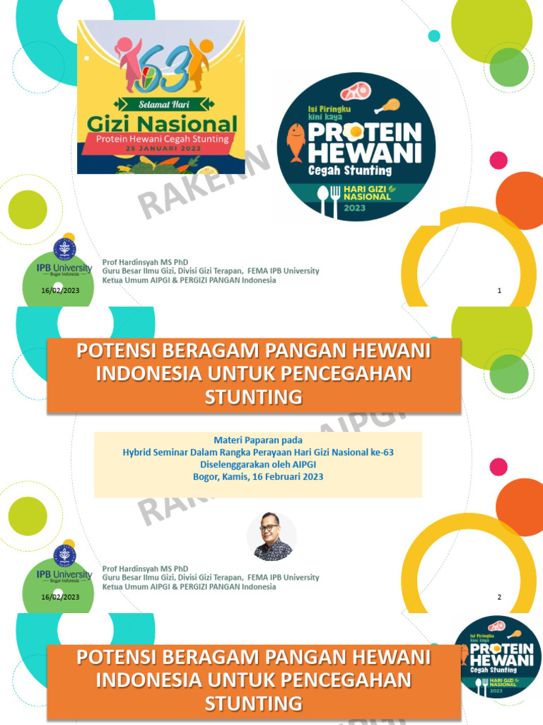 Materi Seminar HGN AIPGI - Pangan Hewani Cegah Stunting - Hardinsyah ...