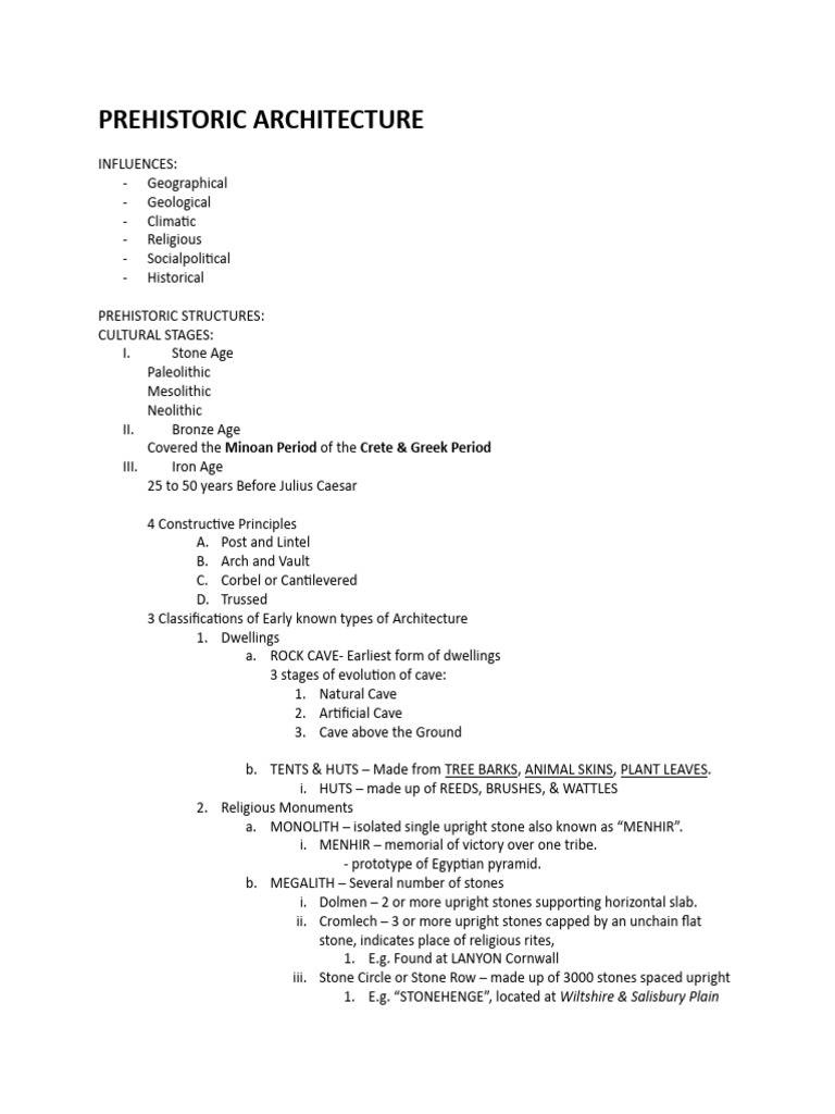 I. Prehistoric Notes | PDF | Stonehenge | Archaeology