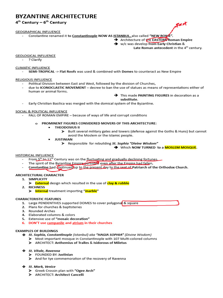 Byzantine Architecture | PDF | Dome | Byzantine Empire