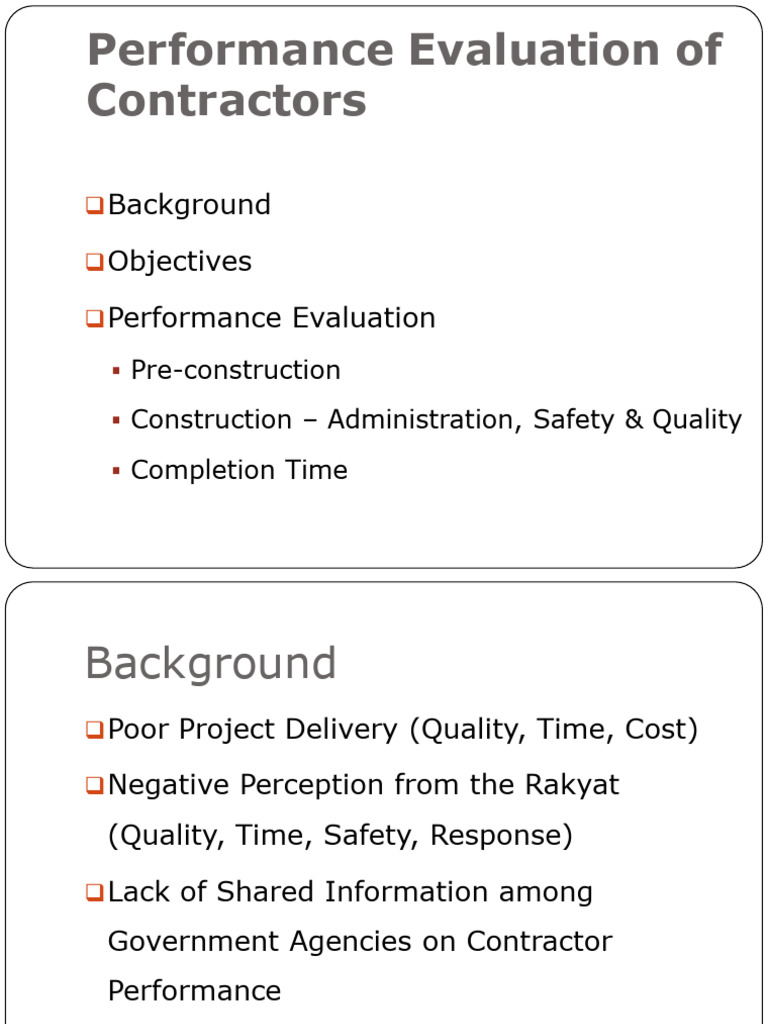 2015.11.9 Performance Evaluation of Contractors-2 | PDF | Personal ...