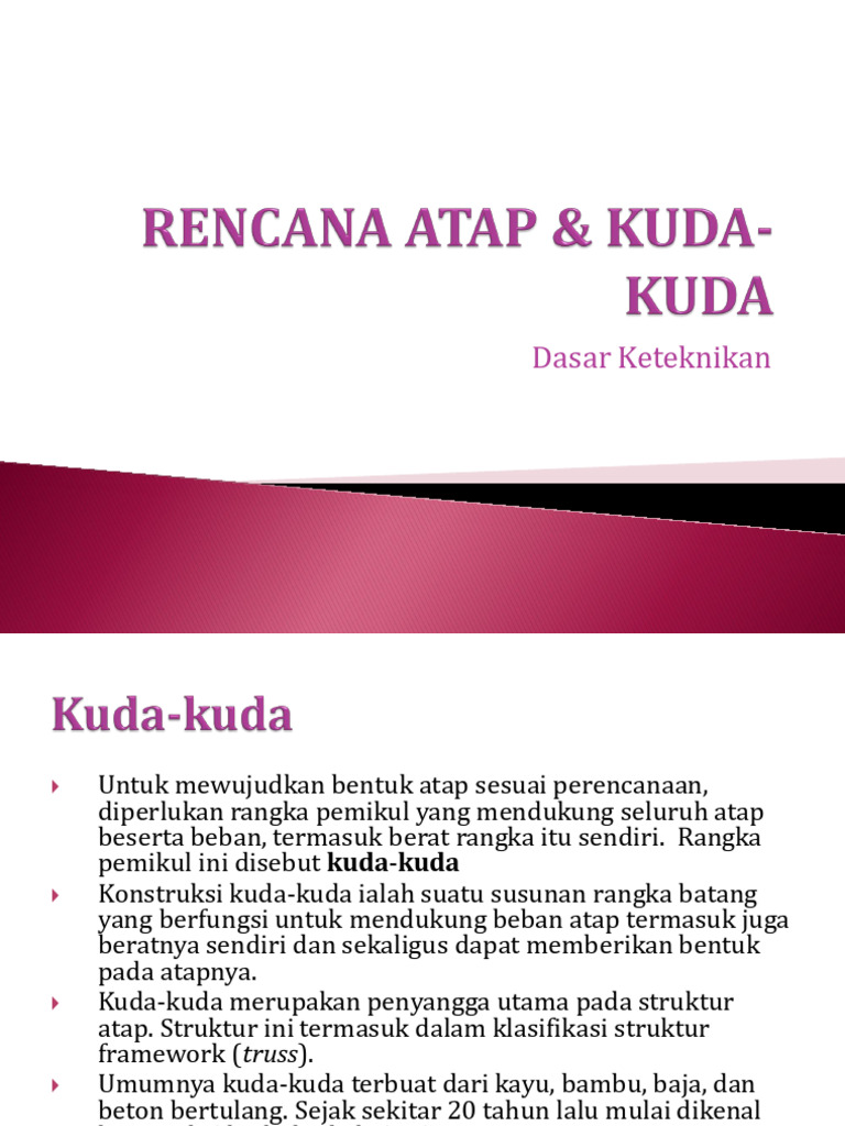 Week 11b - Rencana Atap Dan Kuda-Kuda | PDF | Teknologi & Rekayasa