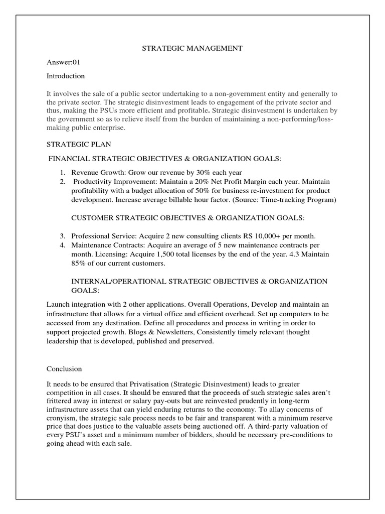 Strategic Management | PDF