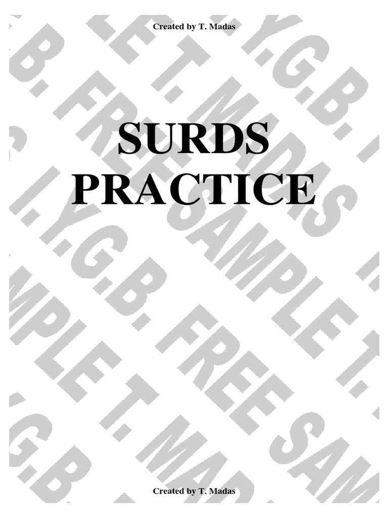 Surds Student Version | PDF