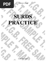 Surds Practice Questions and Solutions | PDF | Area | Equations