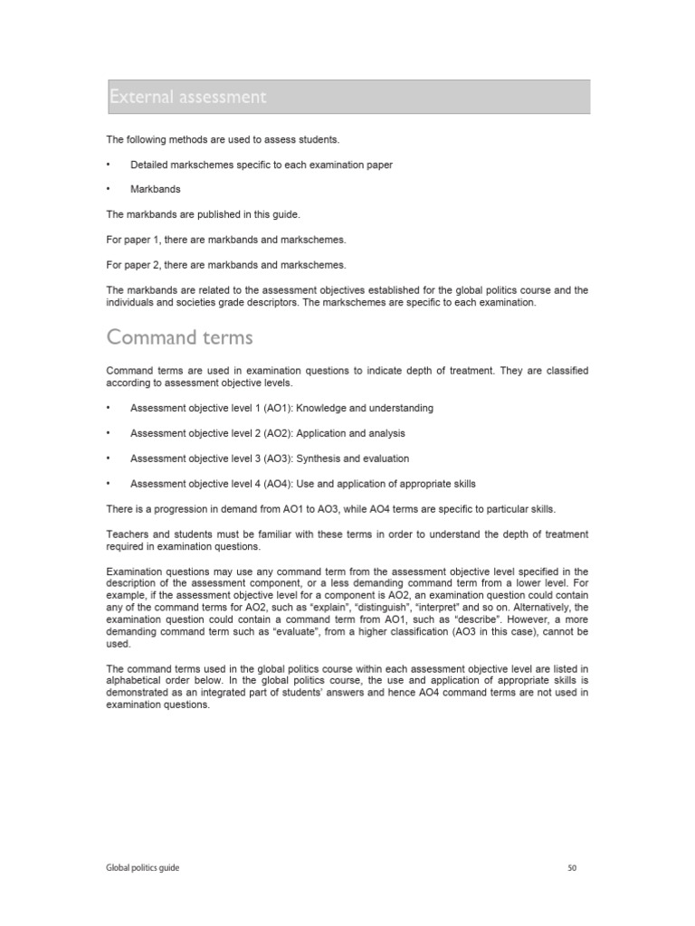 Paper 1 IB Guide | PDF | Understanding | Knowledge
