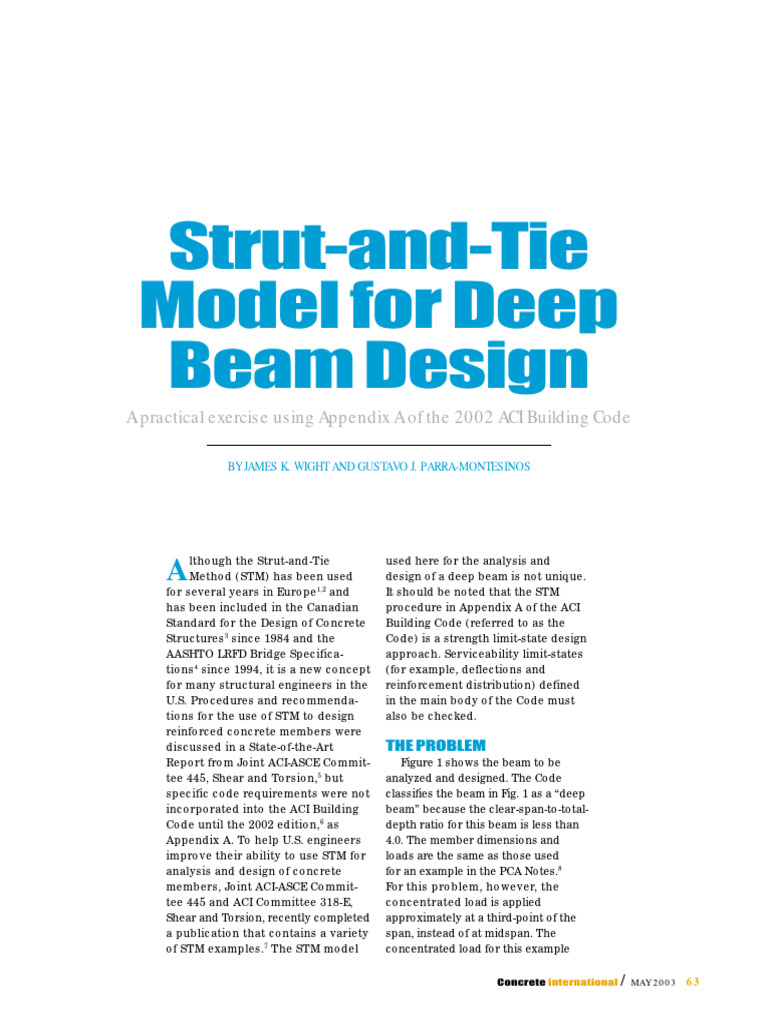 Concrete International MAY 2003 63 Strut | PDF | Structural Engineering ...