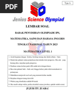 Soal Math Level 1 Omnas 12 | PDF