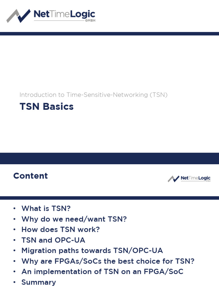TSN Basics | PDF | Field Programmable Gate Array | Information And Communications Technology