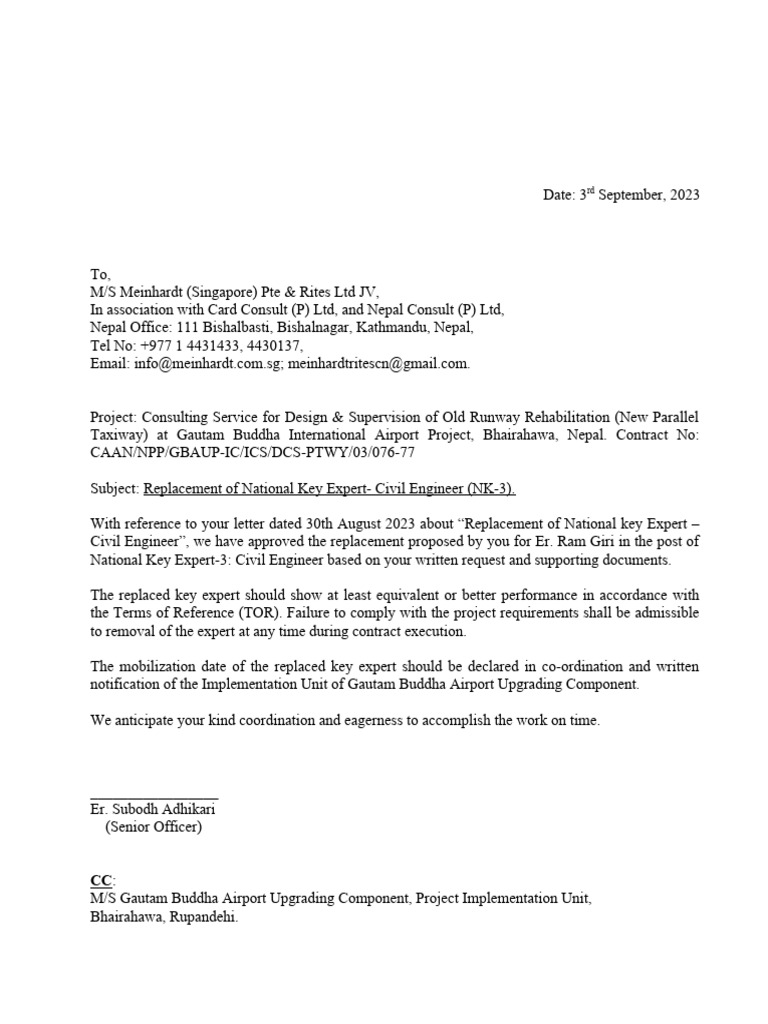 Replace Letter | PDF Replace Letter | PDF