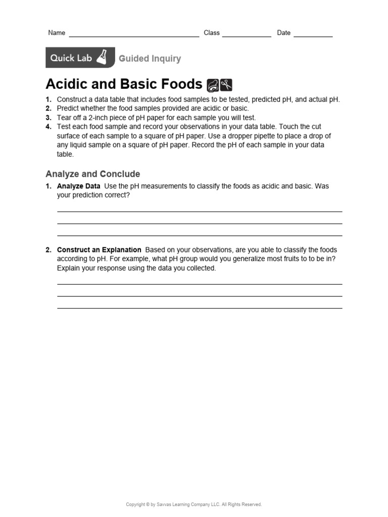 BIO CH02 Quick Lab | PDF