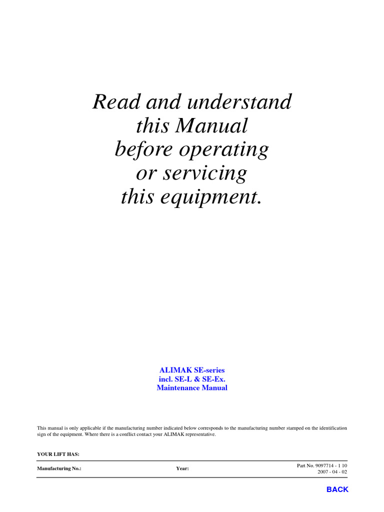 Operating & Maintenance Manual 9097714-1 | PDF | Elevator | Switch