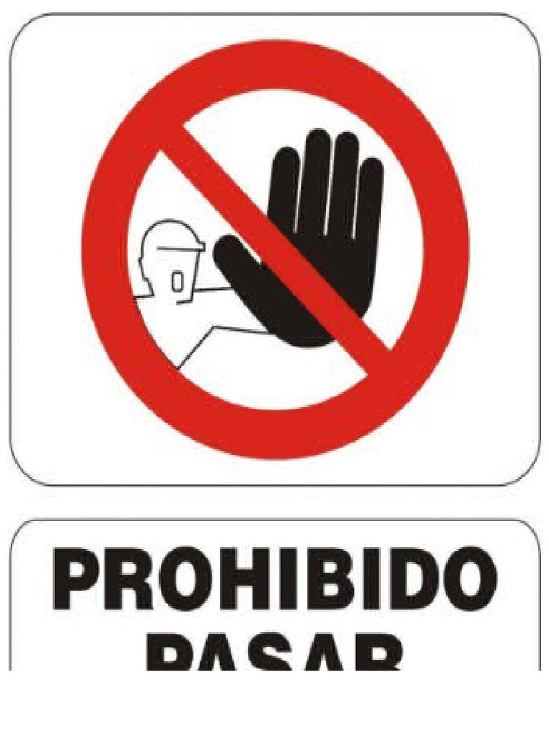 Letrero Prohibido Pasar | PDF