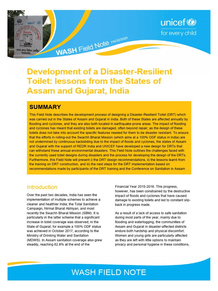 Development of Disaster Resilient Toilet | PDF