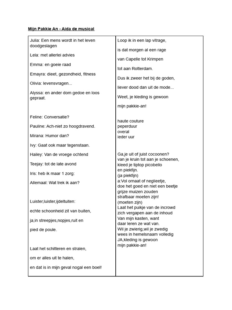 Mijn Pakkie An | PDF