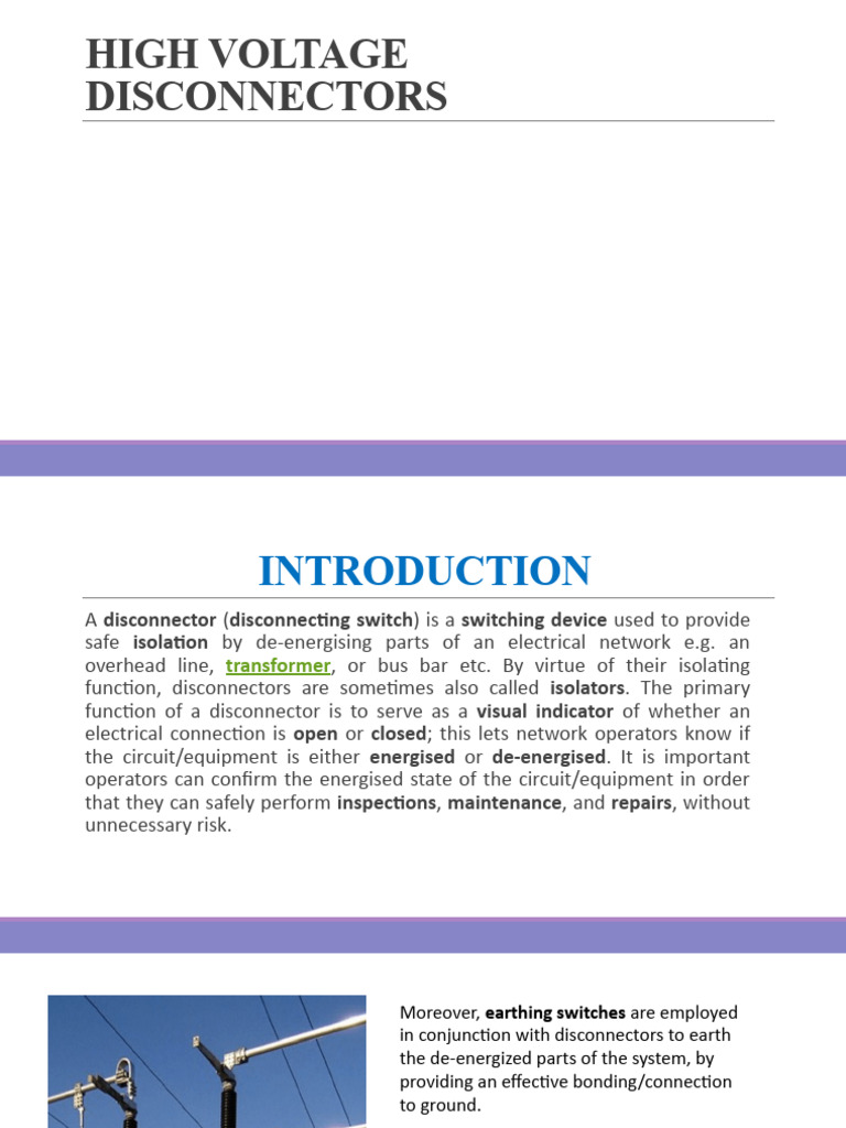 High Voltage Disconnector | PDF | Computers