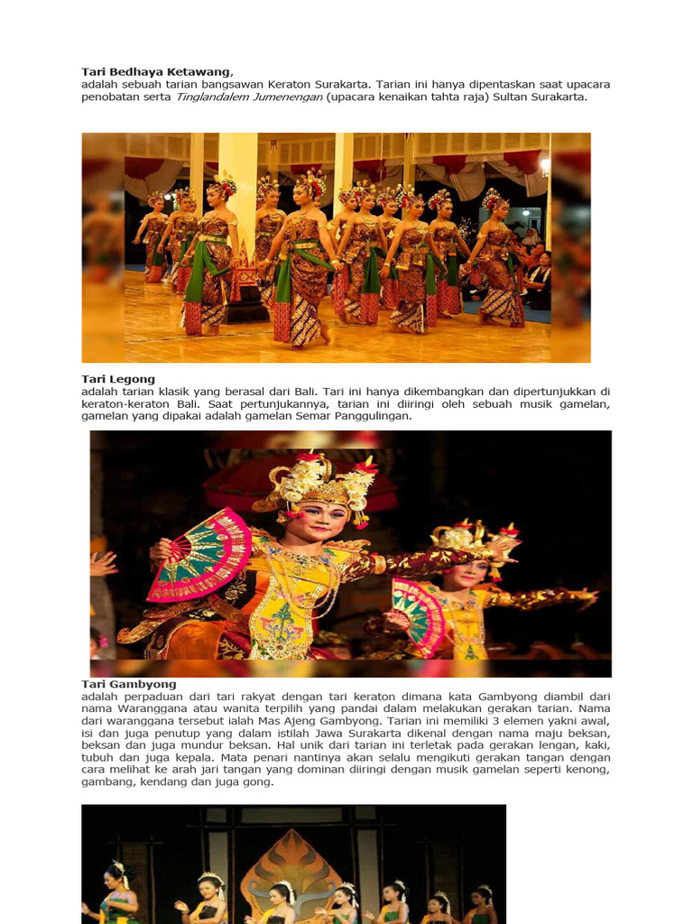 Tarian Di Indonesia | PDF
