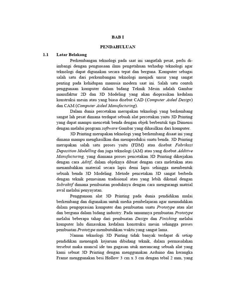 Rancangan Alat 3D Printer untuk Pendidikan | PDF | Seni | Komputer