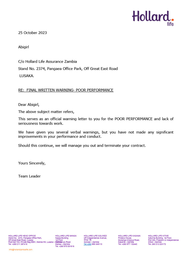 Warning Letter 2023 | PDF