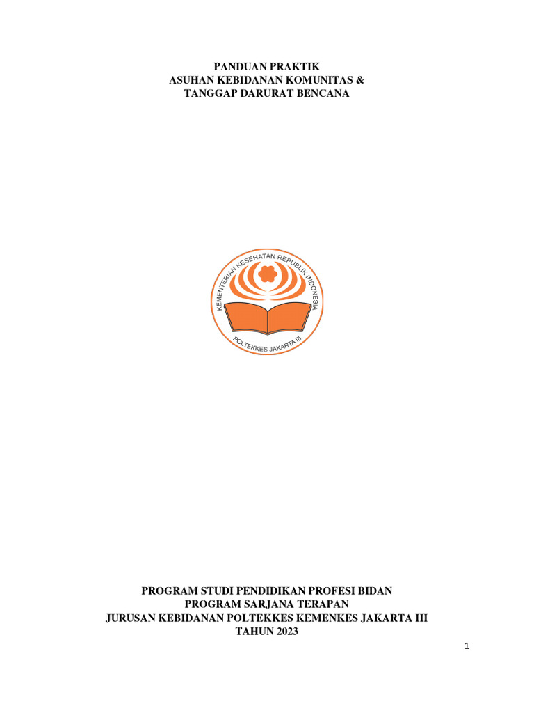 MODUL Praktik PKL Kebidanan Komunitas Dan Tanggap Darurat Bencana 2023 ...