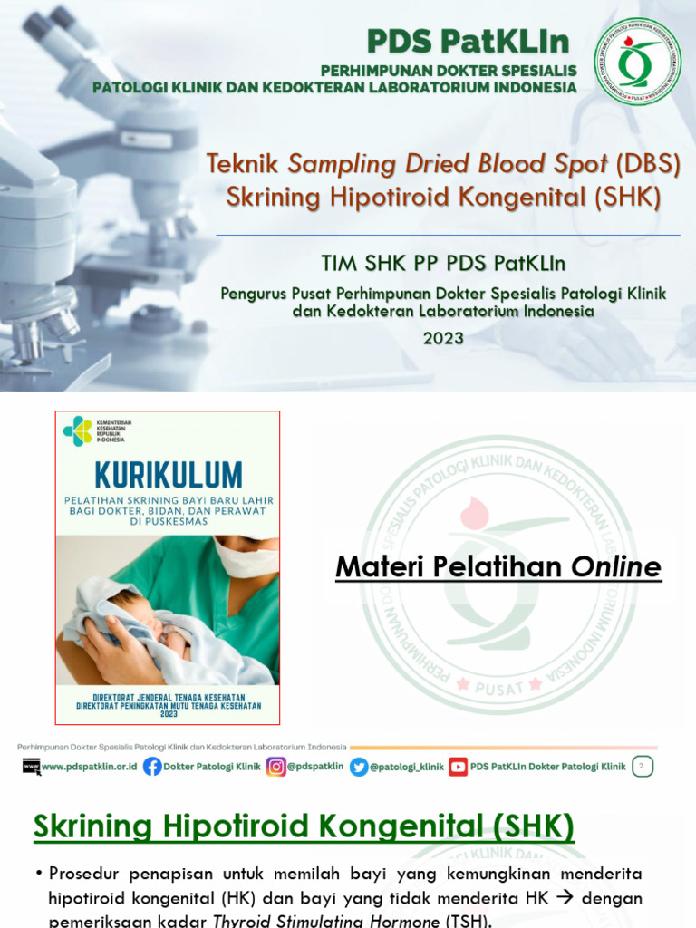 Prosedur Pengambilan Sampel SHK | PDF