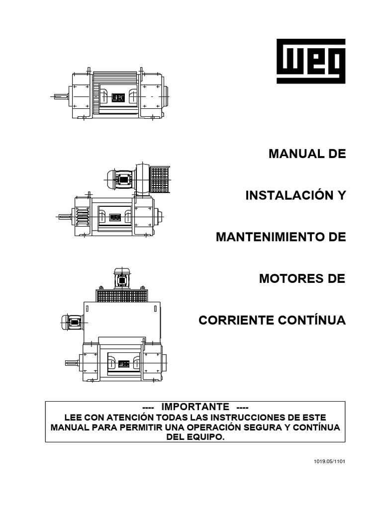 Manual de Instalacion y Mantencion de Motores DC | PDF | Rodamiento ...