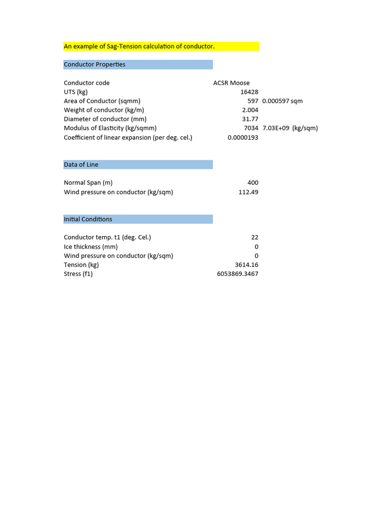 Sag-Tension Calculations for Conductors | PDF | Young's Modulus | Civil ...