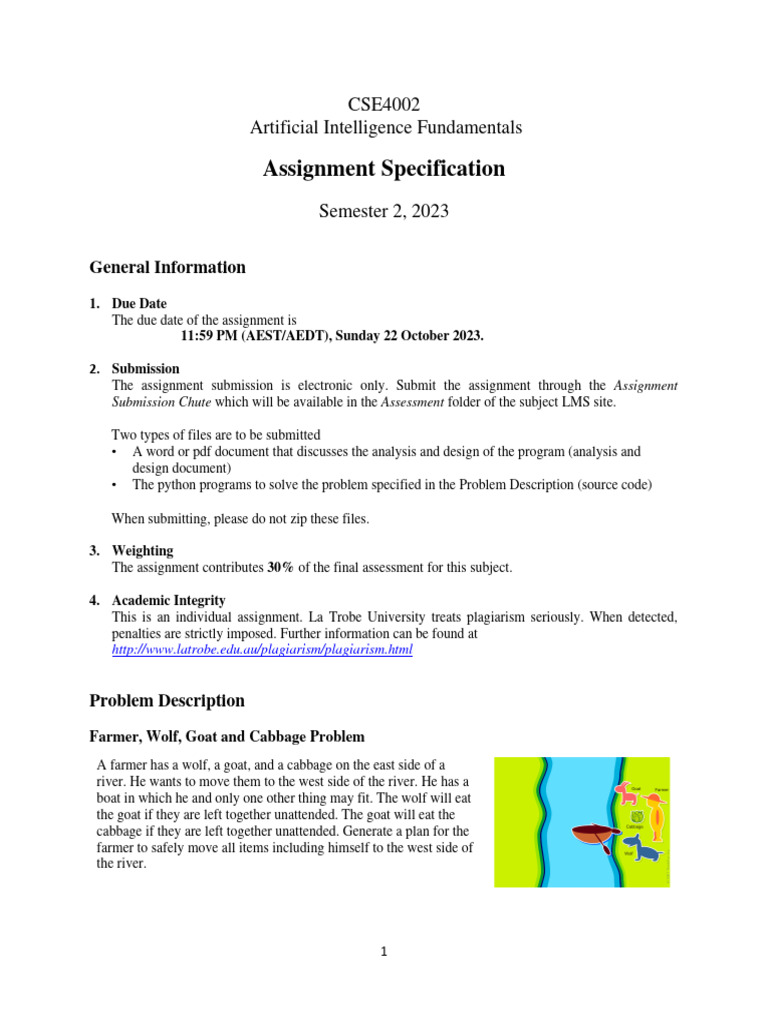 2023 S2 AIF Assignment Specification | PDF | Computer Science | Algorithms And Data Structures