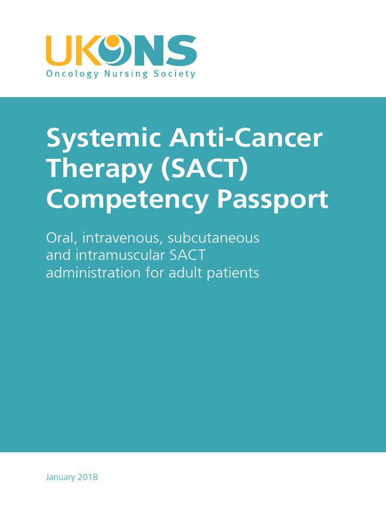 SACT Competency Passport for Nurses | PDF | Chemotherapy | Nursing