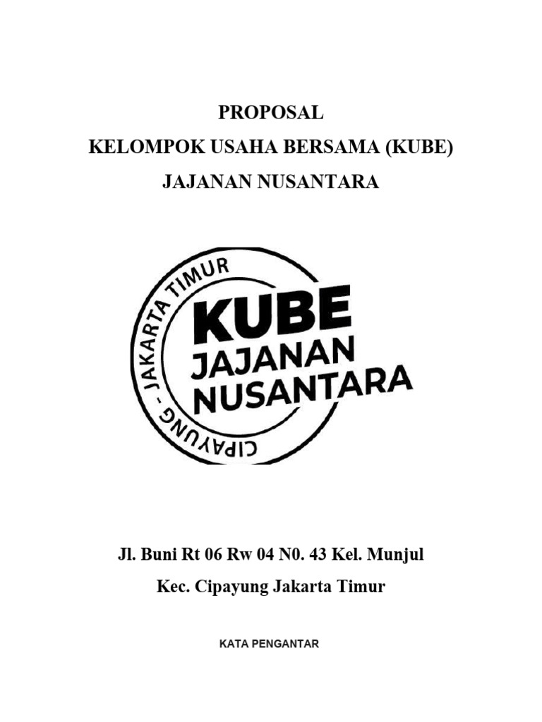 PROPOSAL KUBE JAJANAN NUSANTARA Final | PDF