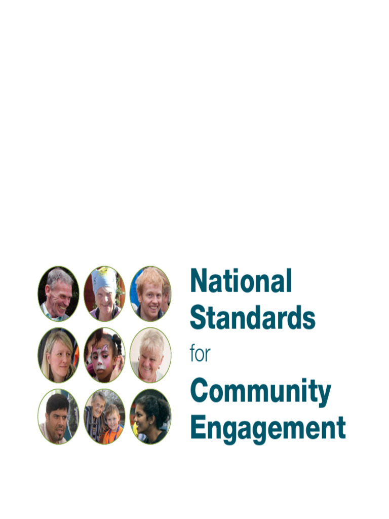 National Standards For Community Engagement | PDF | Community | Policy