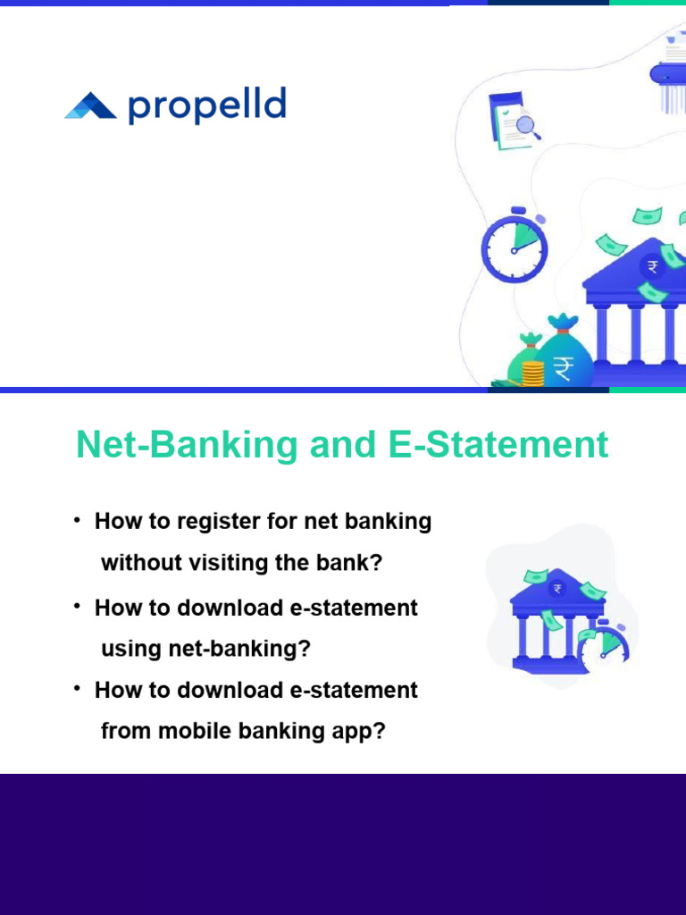 SBI Net Banking and E Statement | PDF | Online Banking | Banks & Banking