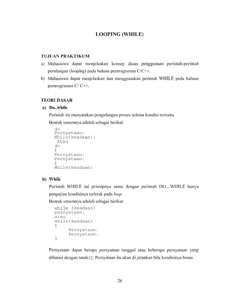 Pertemuan 12 Latihan While | PDF