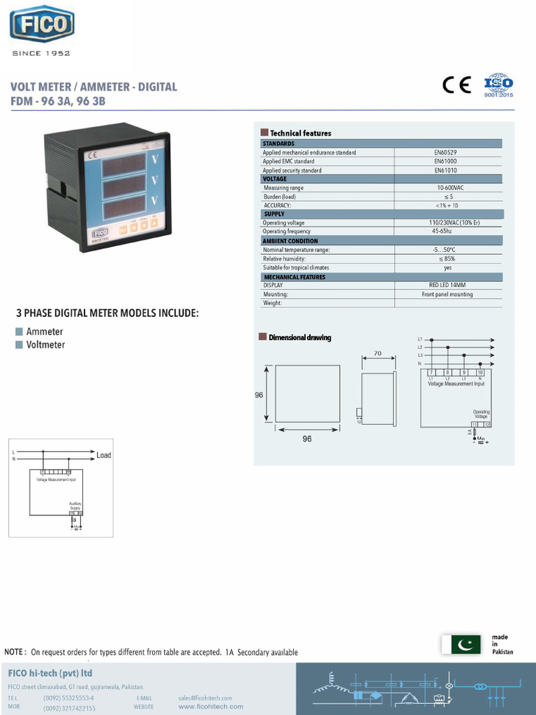 Volt Meter Ammeter | PDF