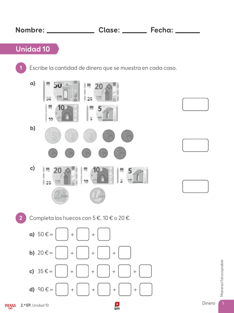 Examen Dinero | PDF