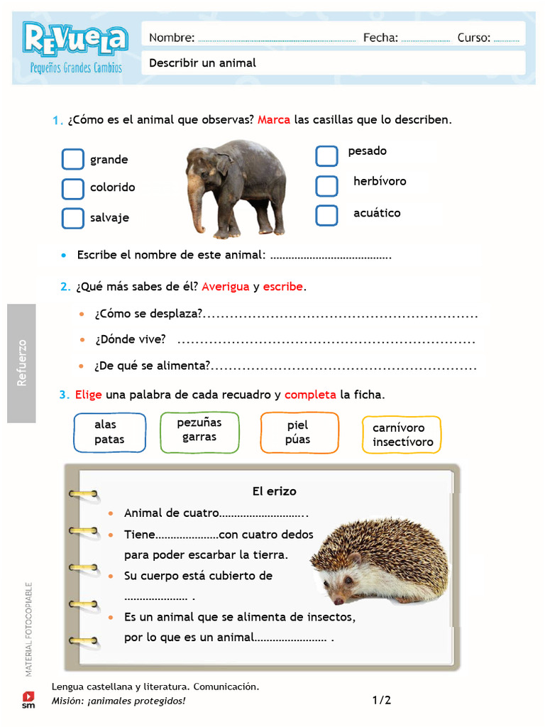 DESCRIBIR UN ANIMAL 3 Ep | PDF | Organismos