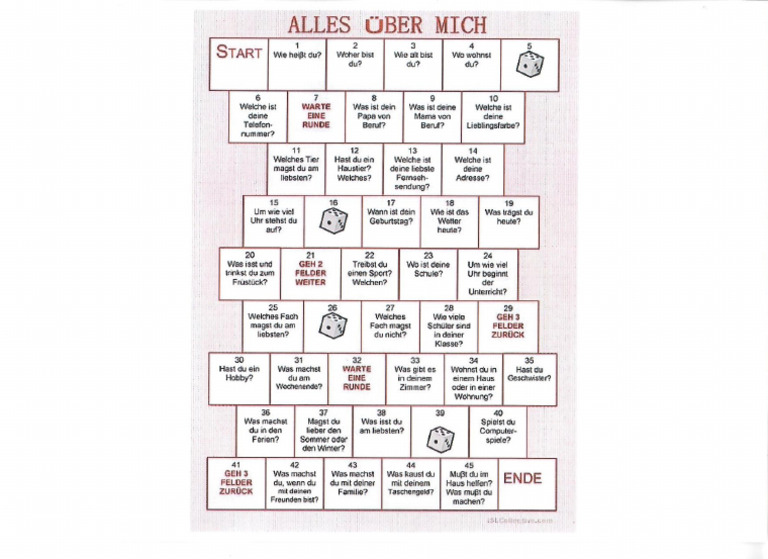 Alles Über Mich Spiel | PDF