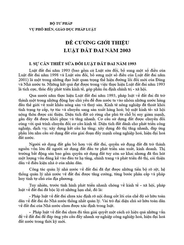 Luat Dat Dai 2003 | PDF