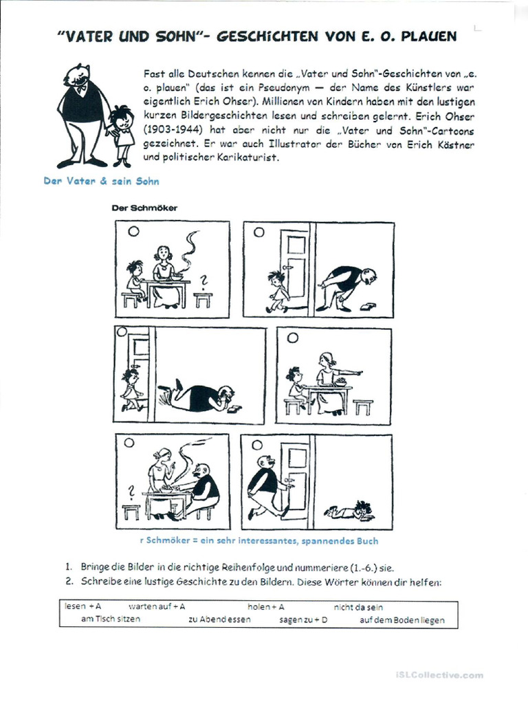 Bildergeschichte Vater Und Sohn Schmöker | PDF