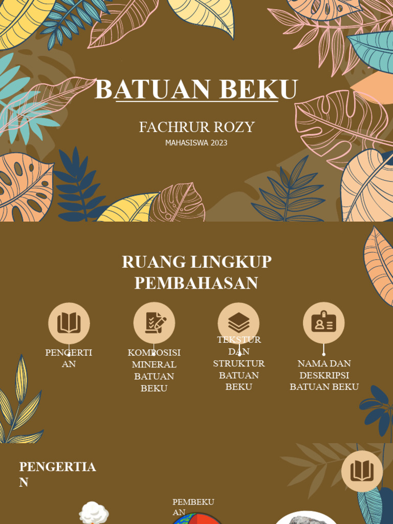 Batuan Beku - Fachrur Rozy | PDF | Kajian Bahasa Asing