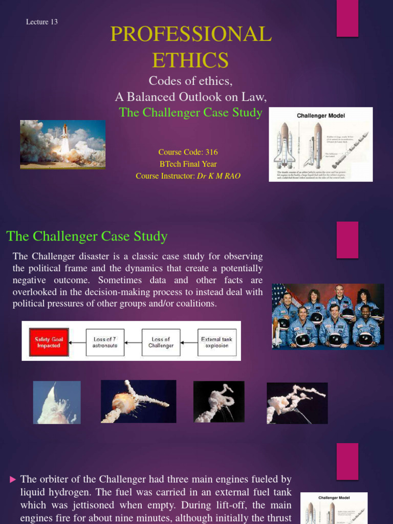 Challenger Disaster: Ethical Lessons | PDF | Space Shuttle Challenger ...