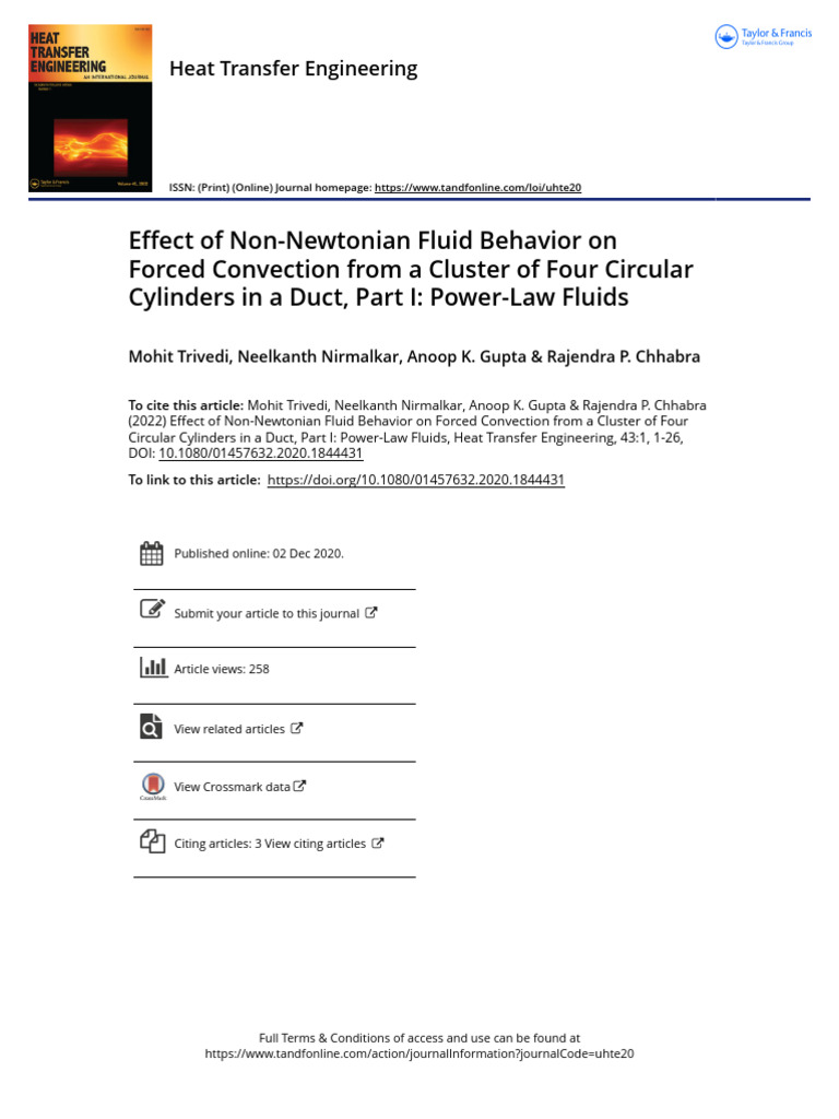 Mohit Paper 1 | Download Free PDF | Fluid Dynamics | Reynolds Number
