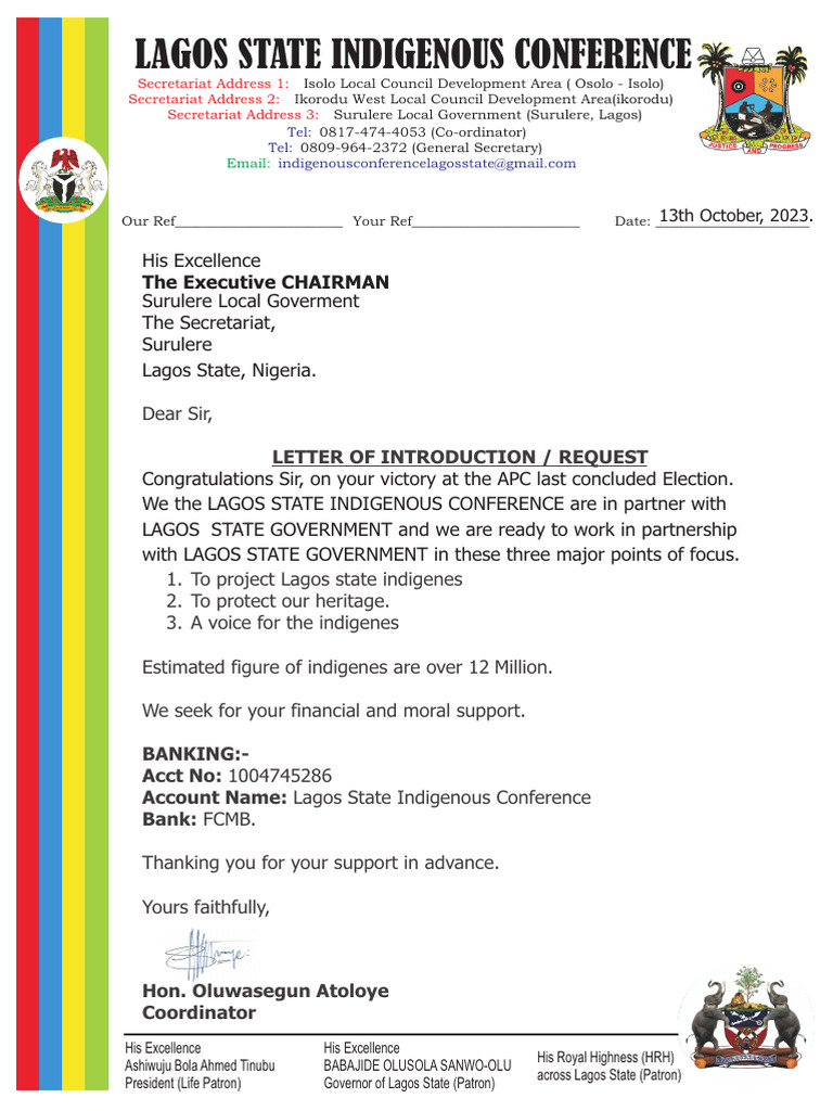 Lagos State Indigenous Conference | PDF