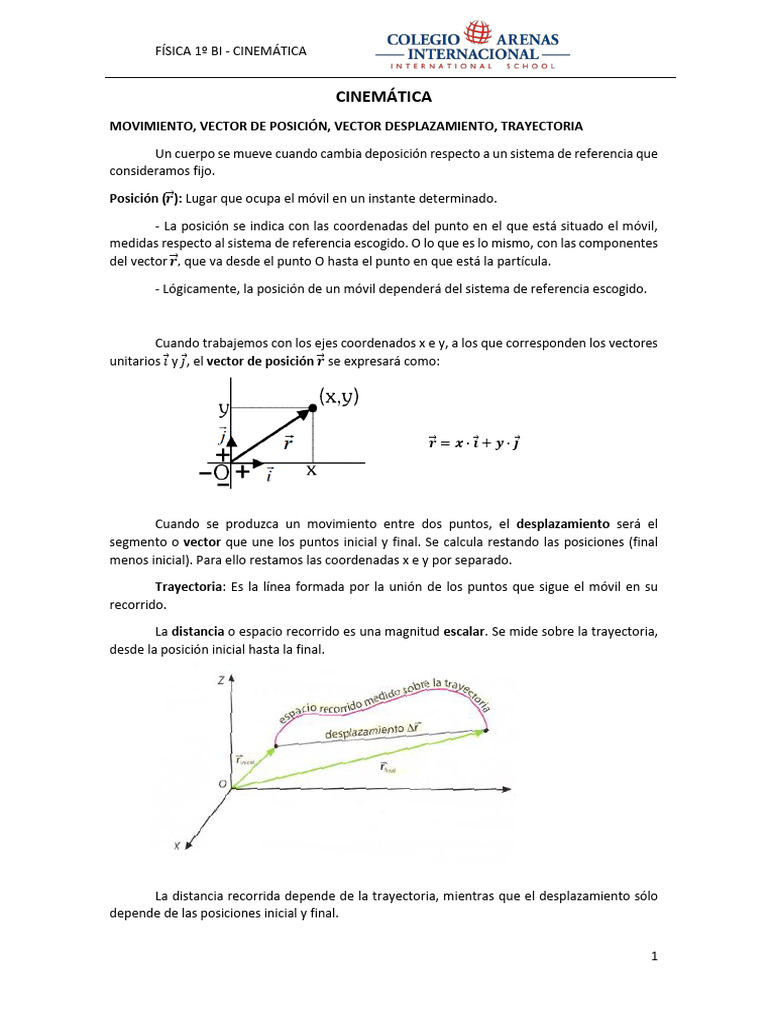 Tema 2 - Cinemática | PDF | Velocidad | Cinemática