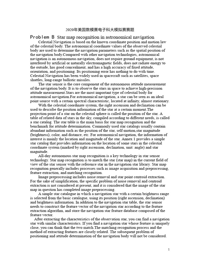 Star Map Identification in Celestial Navigation | PDF | Stars | Navigation