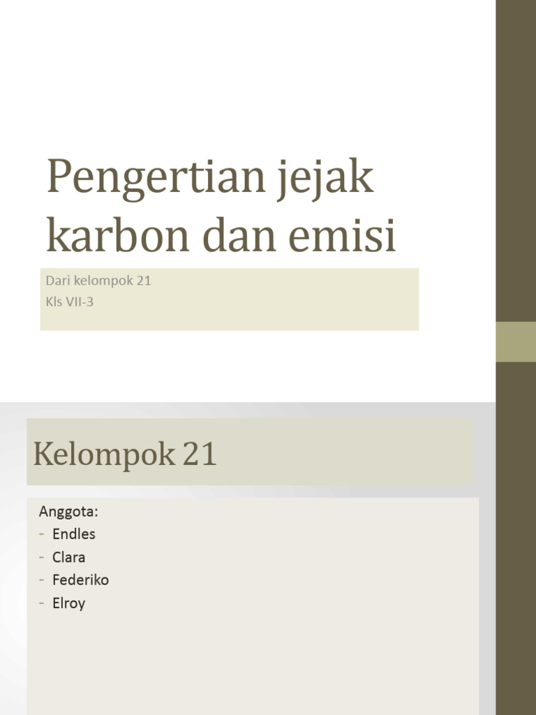 Pengertian Jejak Karbon Dan Emisi | PDF Pengertian Jejak Karbon Dan Emisi | PDF