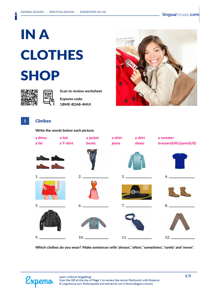 Beginner English: Shopping Dialogues | PDF | Clothing | Consumer Goods