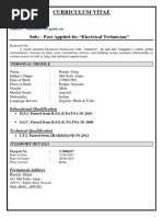 Electrician Work Experience Certificate | PDF
