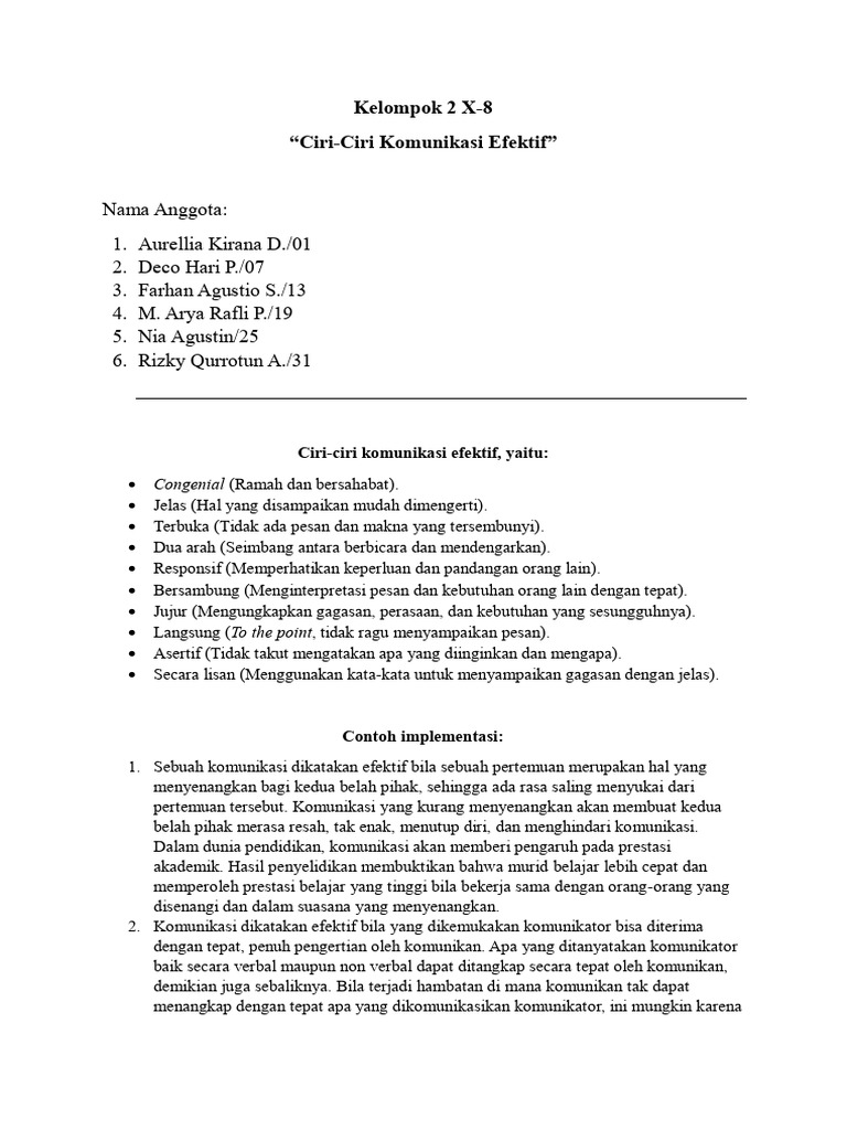 BK Komunikasi Efektif Kelompok 2 | PDF | Karier & Perkembangan